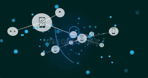 Lock And Shield Icon With Connected Media Icons Cybersecurity Image Stock Illustration
