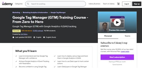 Best Free Udemy Google Tag Manager Courses In March