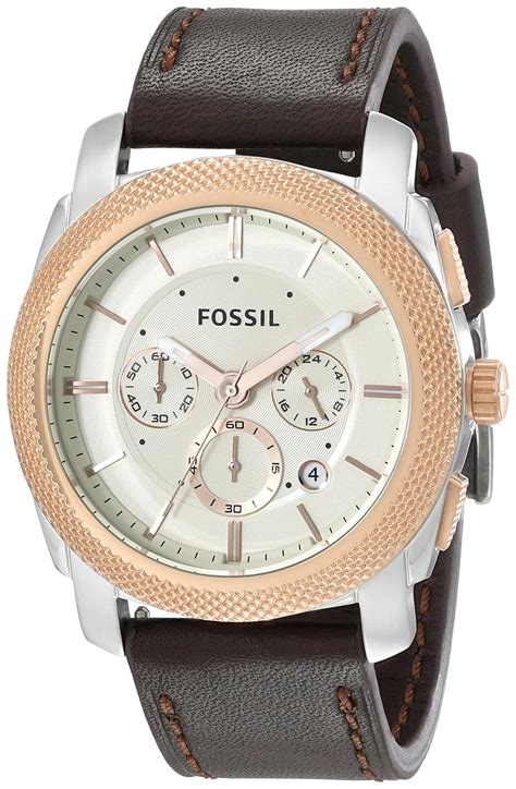 Fossil Machine Analog Beige Dial Men S Watch FS Amazon In Fashion