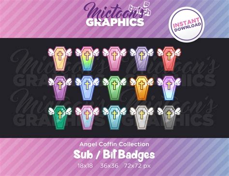 Twitch Coffin Sub Bit Badges Subscriber Badge Streamer Etsy