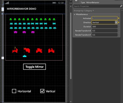 Dotnet By Example A Behavior To Animate Mirroring Of GUI Elements On Windows Phone