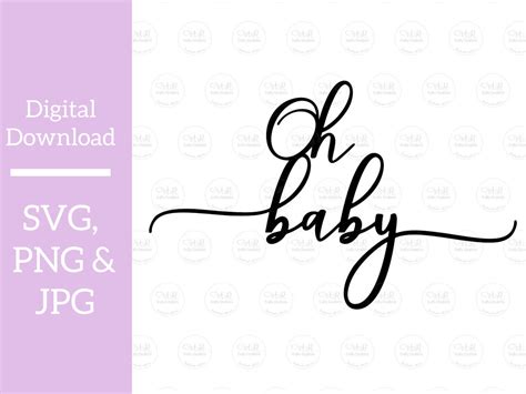 Oh Baby SVG Oh Baby Cake Topper SVG Baby Shower Cake Topper Oh Baby