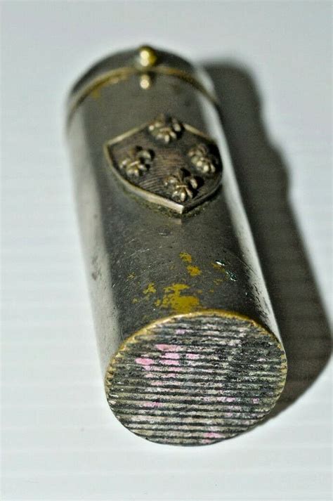 ANCIEN PORTE ALLUMETTES PYROGENE Argenté FLEURS DE LYS avec anciennes allumettes