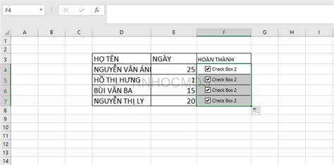 Hướng Dẫn 5 Thao Tác Với Checkbox Trong Excel Chi Tiết Nhất