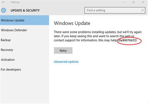 How To Repair Installing Update Error 0x80070652 Microsoft Watch