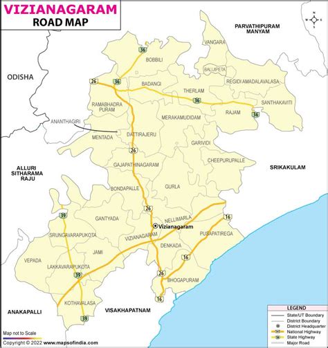 Vizianagaram Road Map