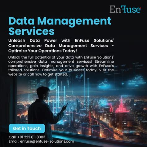 Unleash Data Power With Enfuse Solutions Comprehensive Data Management Services Optimize Your