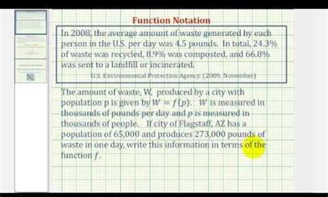 Function Notation Application Instructional Video For 8th 11th Grade