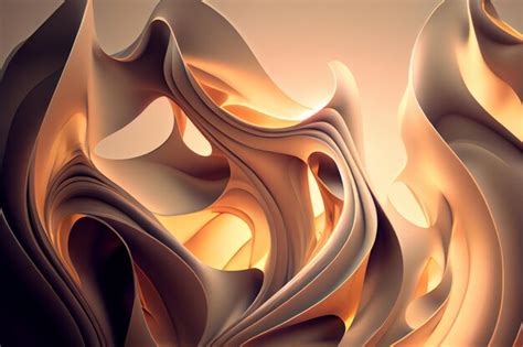 Premium Ai Image Abstract Smooth Glossy Wavy Fluid Background Illustration