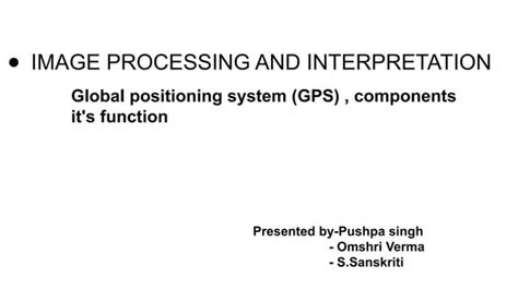 Image Processing And Interpretation Presentation Pptx