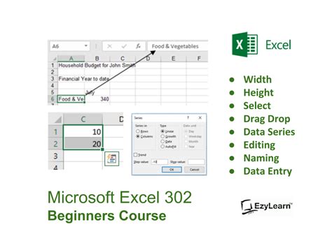 Microsoft Excel Beginners Course 302 Creating And Editing