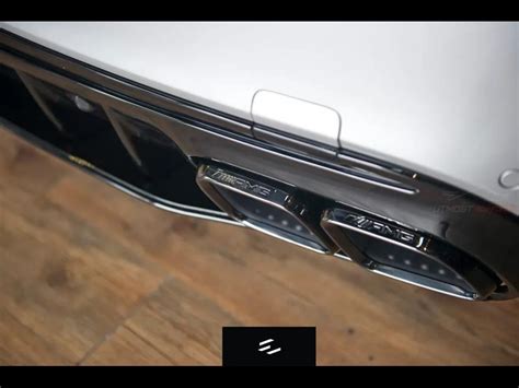 Euro Empire Auto Mercedes C63s Style Rear Diffuser With Exhaust Tips