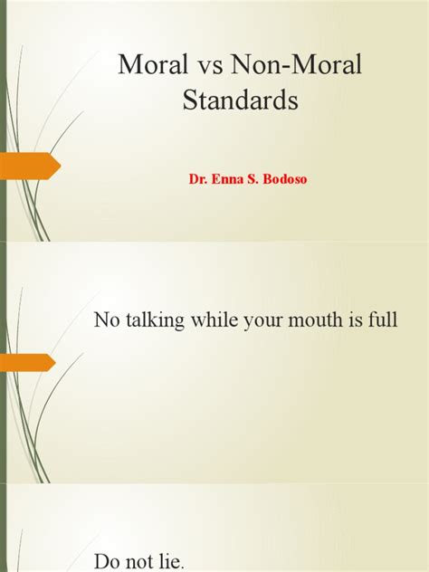 Moral Vs Non Moral Standards Pdf Morality Etiquette