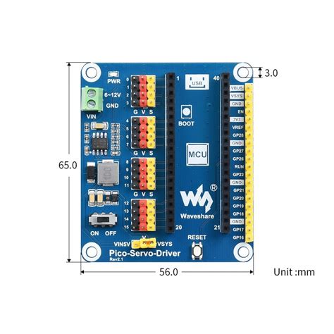 Waveshare Servo Driver Module For Raspberry Pi Pico WS