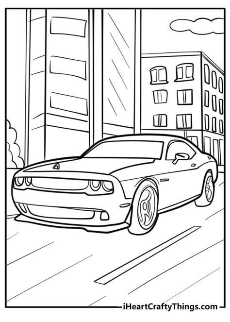 20 Dodge Challenger Hellcat Coloring Pages Free Pdf Printables
