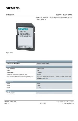 Siemens Simatic Memory Card 12 Mb 6es7954 8le03 0aa0 At ₹ 12000 In Vadodara