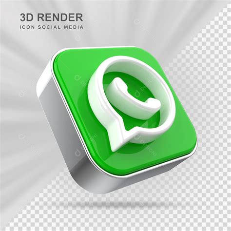 Elemento 3D Whatsapp Para Composição PSD download Designi