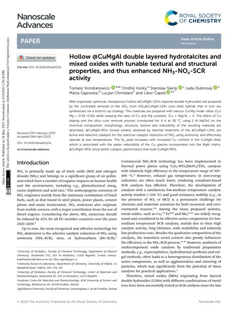 Pdf Hollow Cumgal Double Layered Hydrotalcites And Mixed Oxides With Tunable Textural And
