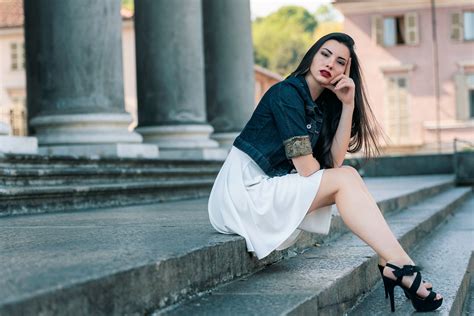 Girl Sitting On Stairs Wallpaperhd Girls Wallpapers4k Wallpapersimagesbackgroundsphotos And