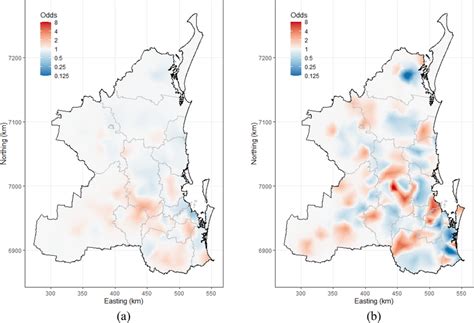Raster Maps Showing The Geographic Distribution Of The Relative