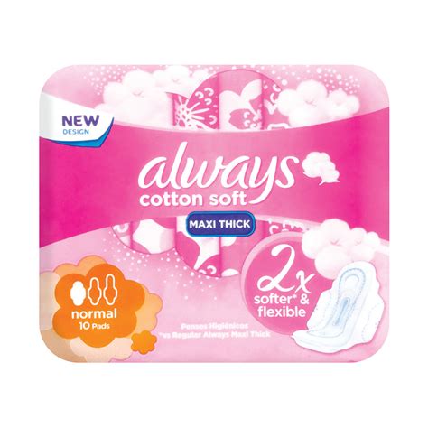 Always Cotton Soft Maxi Normal 10 Pads Med365
