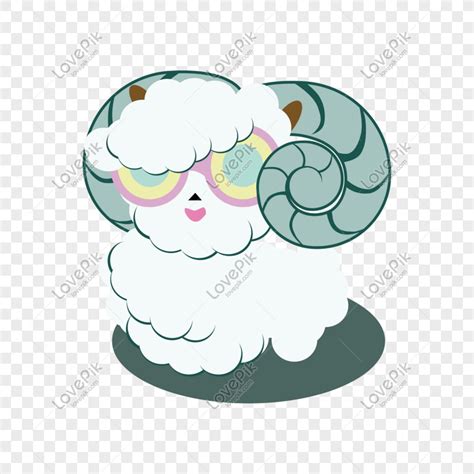 벡터 손으로 그린 만화 흰 염소 Png 일러스트 무료 다운로드 Lovepik