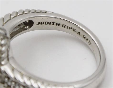 Judith Ripka 925 Ring With Czs And Yellow Stone Judith Ripka Sterling