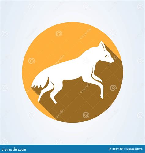 An Aardwolf In Southern Africa Vector Illustration Isolated On White