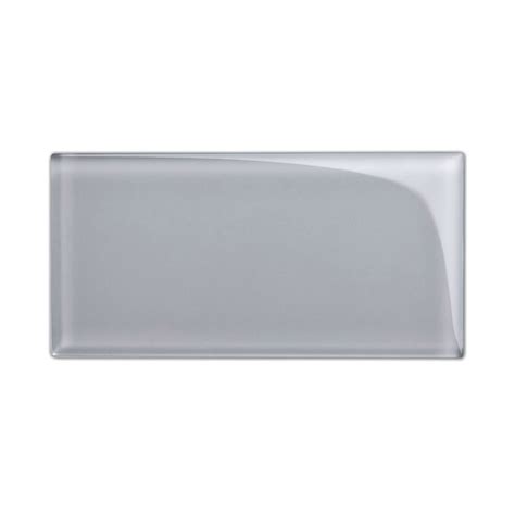Giorbello Glass Subway Lavender Gray 4 In X 12 In Glossy Glass Subway