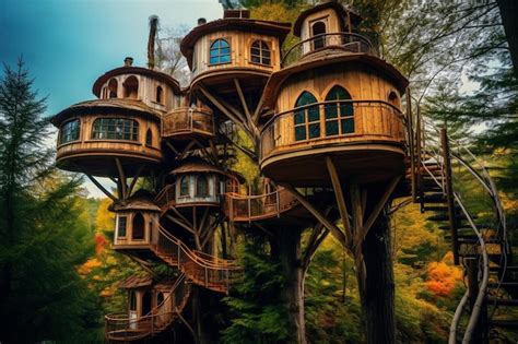 Premium Ai Image A Treehouse In The Forest