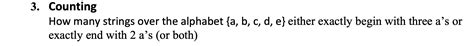 Solved 3 Counting How Many Strings Over The Alphabet A B