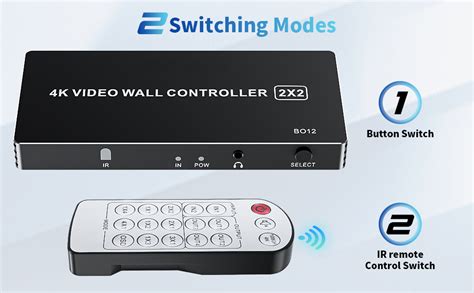 Amazon Com 4K HDMI Video Wall Controller 2x2 LUKFOCAB TV Wall Processor With 8 Splicing Modes