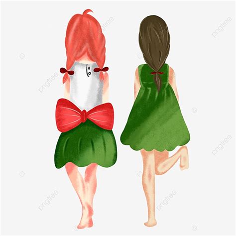 손 으로 그린 만화 캐릭터 일러스트 뒷모습 소녀 손으로 그린 만화 캐릭터 Png 일러스트 및 Psd 이미지 무료 다운로드 Pngtree