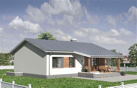 Одноэтажный дом с террасой 10 разных проектов