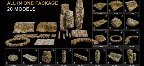 Cliffs And Rocks Collection BlenderNation