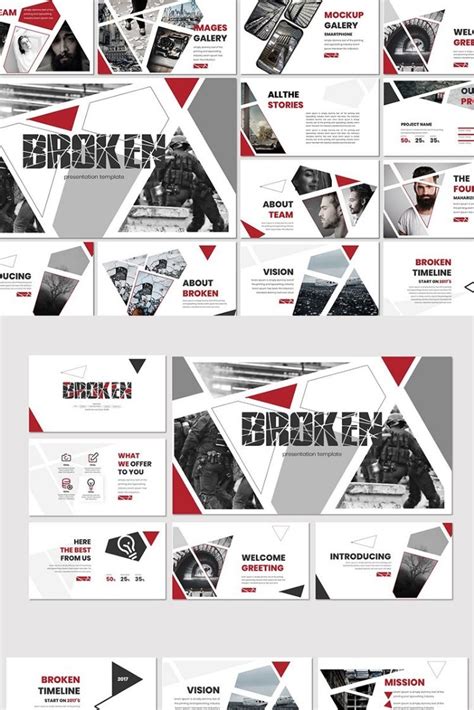 Broken Powerpoint Template Powerpoint Templates Brochure Design Template Powerpoint