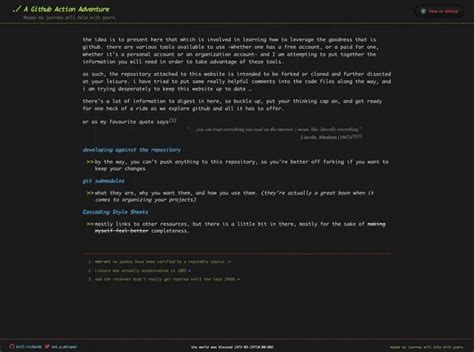 A Github Action Adventure
