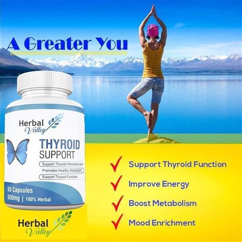Herbal Valley Thyroid Support Supplement Packaging Size 60 Capsules