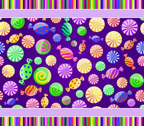 Striped безшовное картины конфеты цветастое Иллюстрация вектора