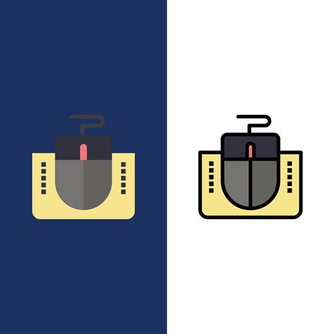 mouse interface mouse interface computer icons flat and line filled