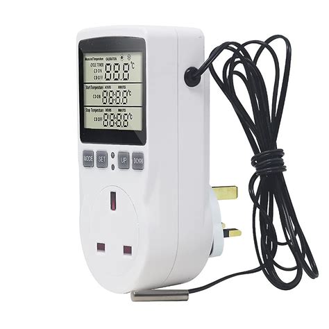 Digital Thermostat Plug Socket Temperature Controller 220v With Sensor