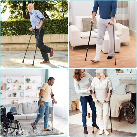 Antdvao Folding Forearm Crutches Lightweight Adjustable Non Slip