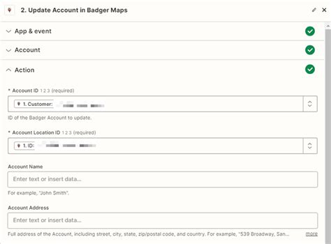 badger maps check in automation updates account details badger maps