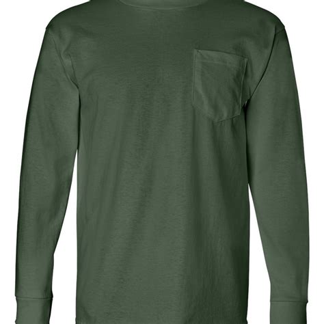 Promotional Usa Made Long Sleeve Pocket T Shirt 8100 Personalized