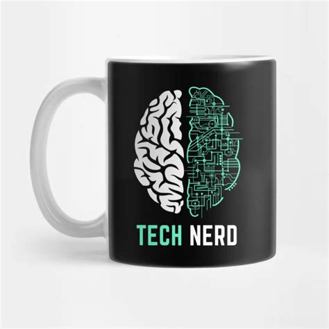 Cute Techno Geek T Tech Nerd Brain Mug