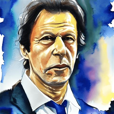 Imran Khan Pakistan Prime Minister Watercolor · Creative Fabrica