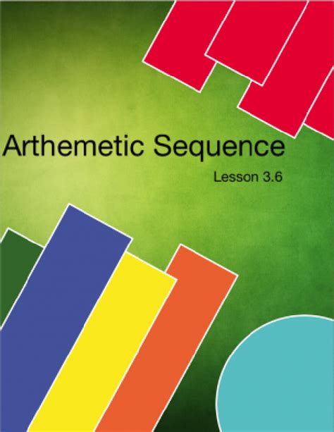 Arithmetic Sequence Lesson 36 Book 463946