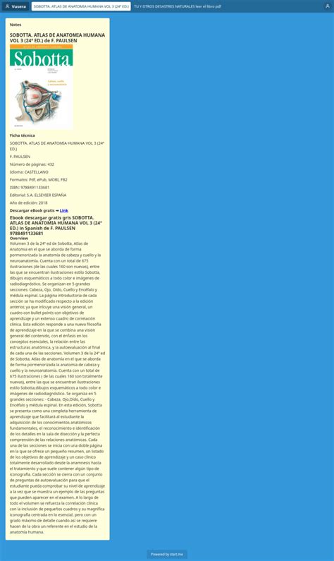 SOBOTTA ATLAS DE ANATOMIA HUMANA VOL 3 24ª ED start me