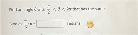 Solved Find an angle θ with π