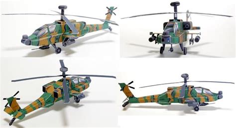 Ah64d Apache Helicopter Papercraft Papercraft Paradise Papercrafts